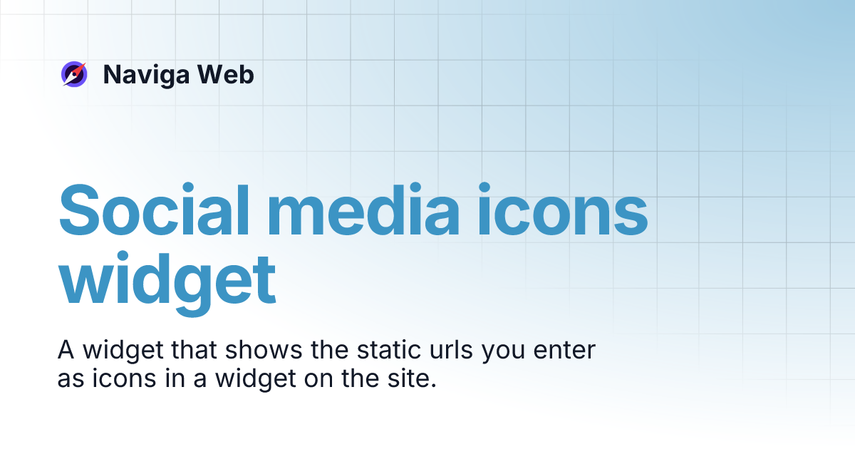 Social media icons widget | Naviga Web