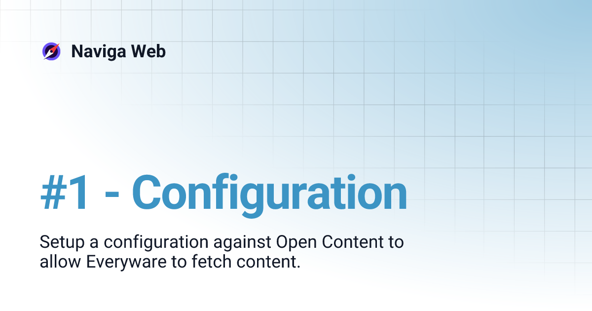 #1 - Configuration | Naviga Web