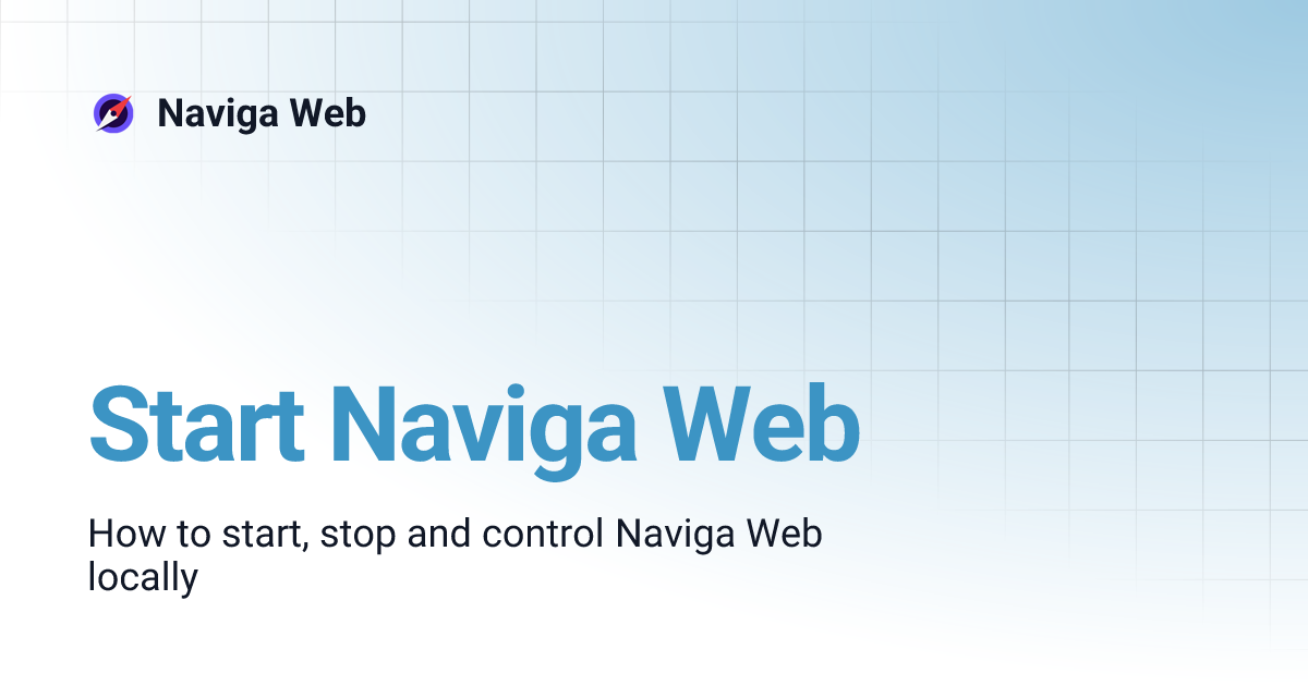 Start Naviga Web | Naviga Web