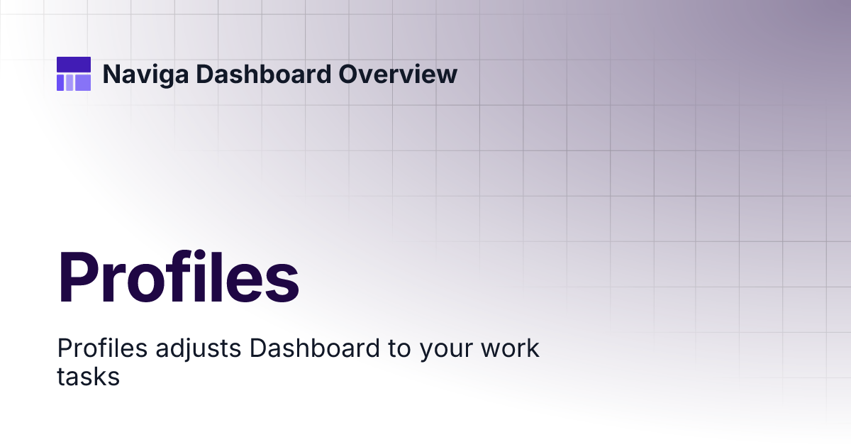 Profiles | Naviga Dashboard Overview