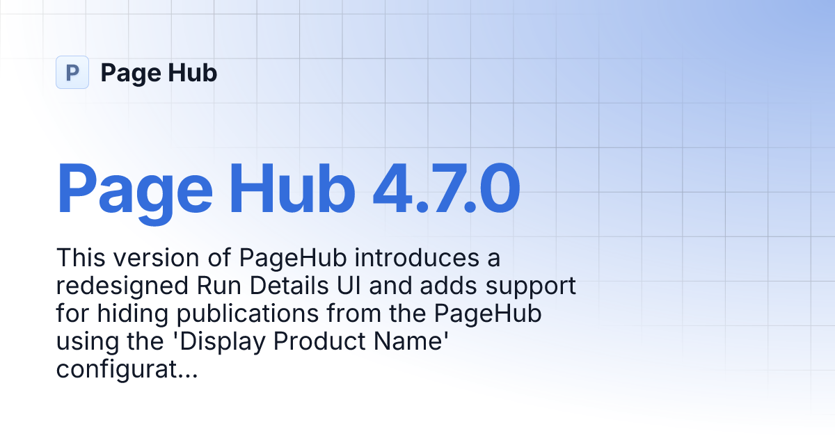 Page Hub 4.7.0 | Page Hub