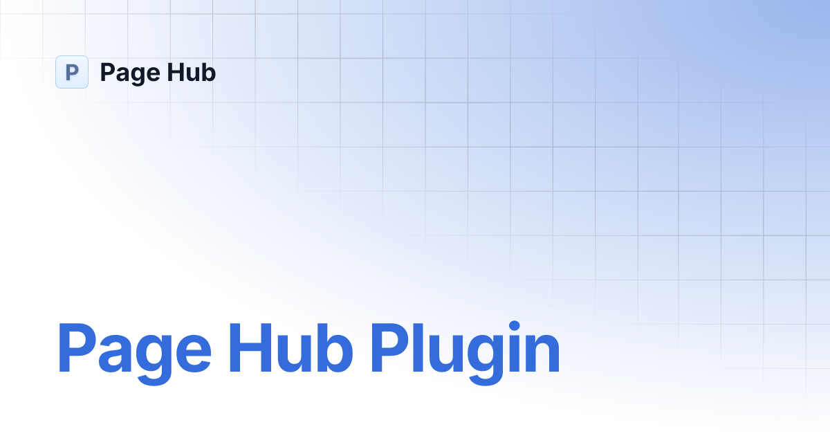 Page Hub Plugin | Page Hub