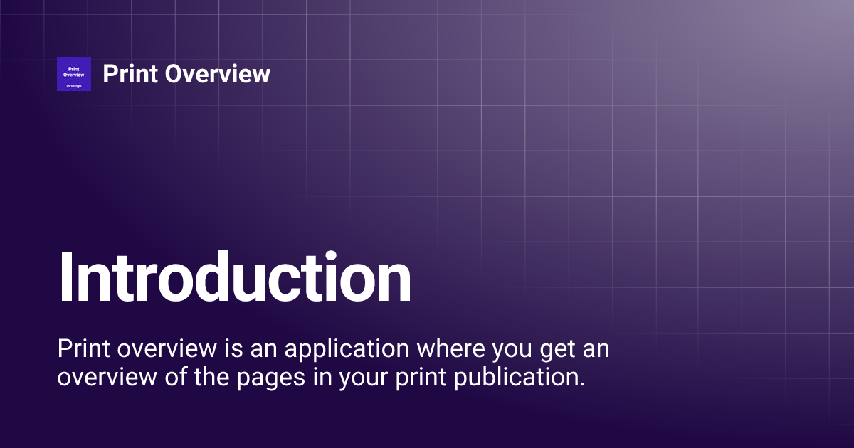 Introduction | Print Overview